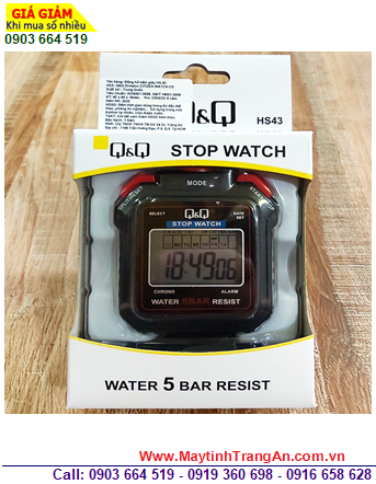 HS43J001Y, Đồng hồ bấm giây Q&Q HS43J001Y chính hãng | CÒN HÀNG | WWW.MAYTINHTRANGAN.COM.VN, FX ...